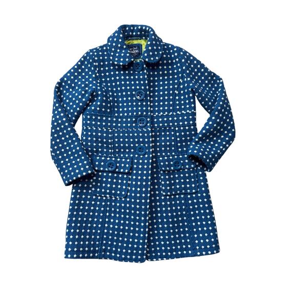 Mini Boden | Jackets & Coats | Mini Boden Blue Polka Dot Tweed ...